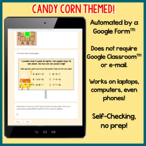 3rd Grade Halloween Math Activity Multiplication by 2, 5, and 1o ...