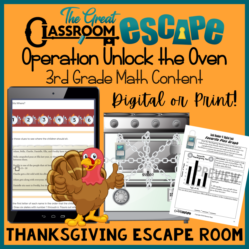 Third Grade Math Activity Winter & Snow Themed Digital Escape Room ...