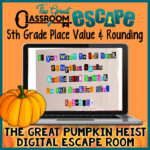 Halloween Math Activity for 5th Grade Digital Place Value and Rounding ...