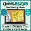 Solving Single-Step Equations Activity Digital Escape Room for 6th ...