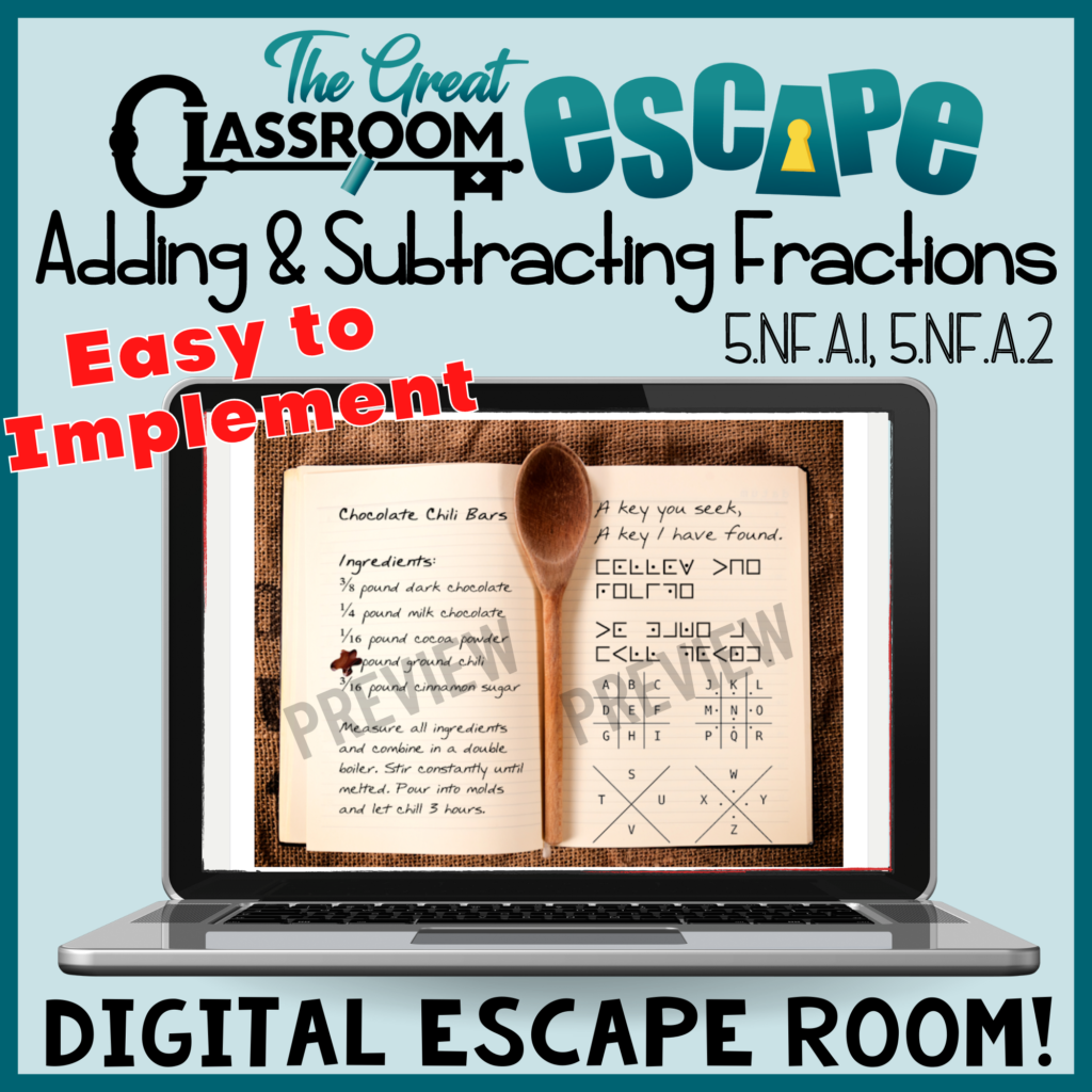 Adding and Subtracting Fractions with Unlike Denominators 5th Grade ...