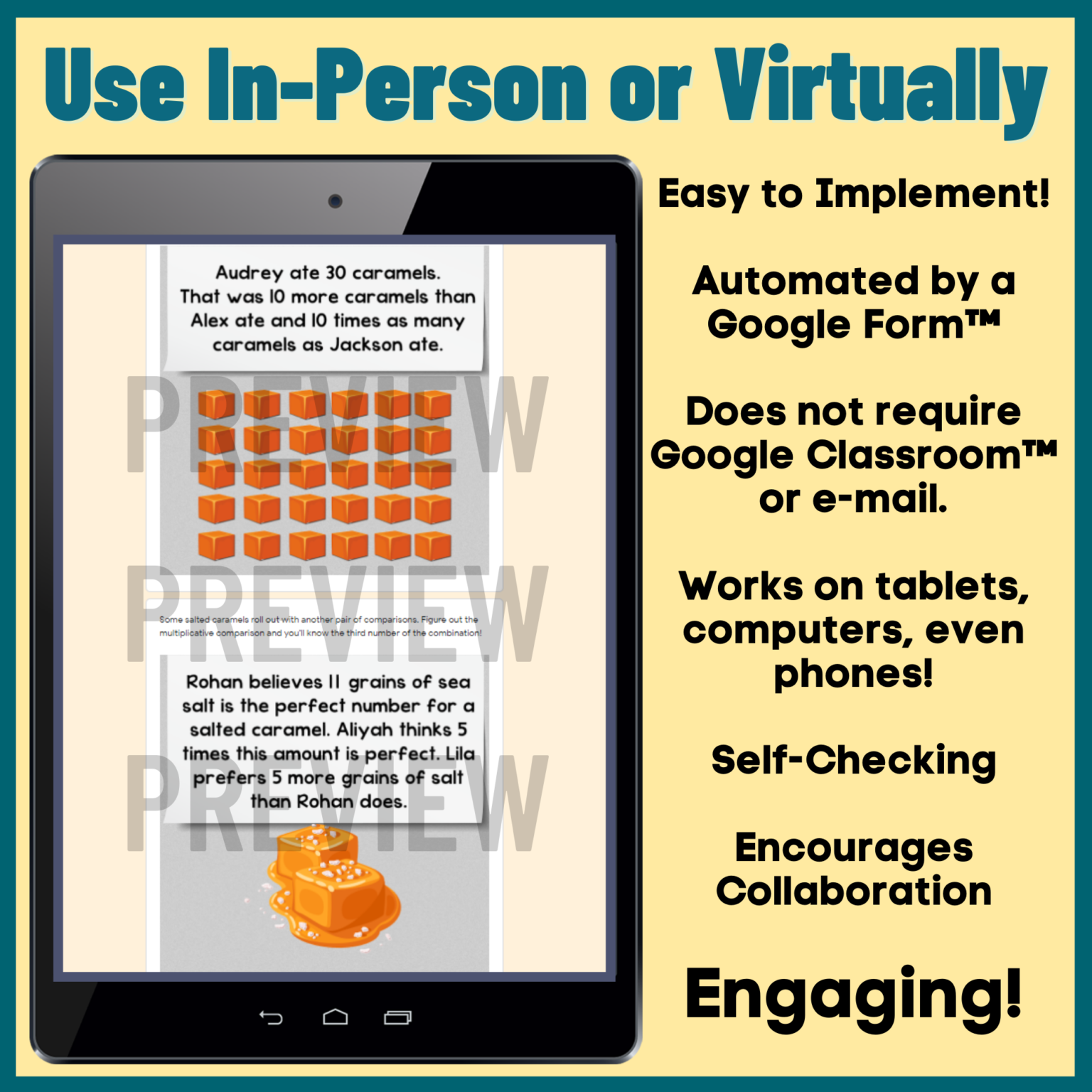 4th Grade Halloween Math Activity Multiplicative Comparison Digital ...