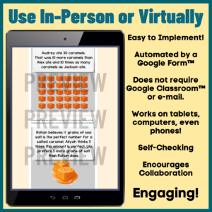 4th Grade Halloween Math Activity Multiplicative Comparison Digital ...