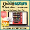4th Grade Halloween Math Activity Multiplicative Comparison Digital ...