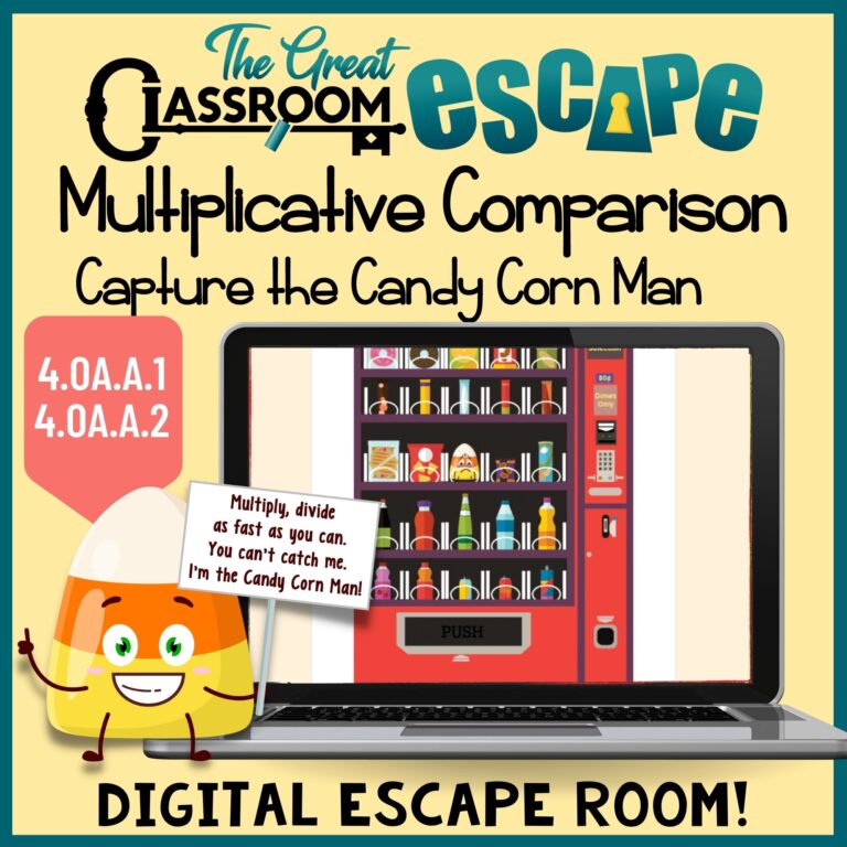 4th Grade Halloween Math Activity Multiplicative Comparison Digital ...