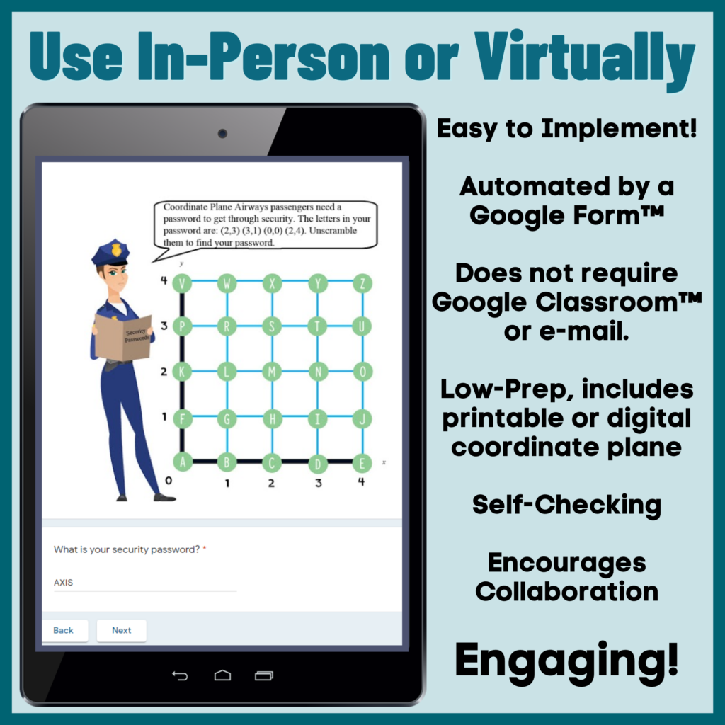 Plotting Points in the First Quadrant of the Coordinate Plane 5th Grade ...