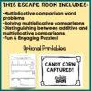 4th Grade Halloween Math Activity Multiplicative Comparison Digital ...
