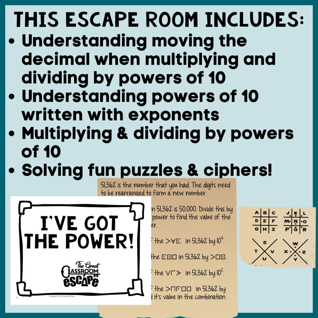5th Grade Halloween Math Activity Powers of 10 Quick Digital Escape ...