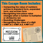 4th Grade Place Value Digital Escape Room Math Activity for Halloween ...
