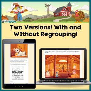 Thanksgiving Math Activity for 2nd Grade Adding Two-Digit Numbers With ...