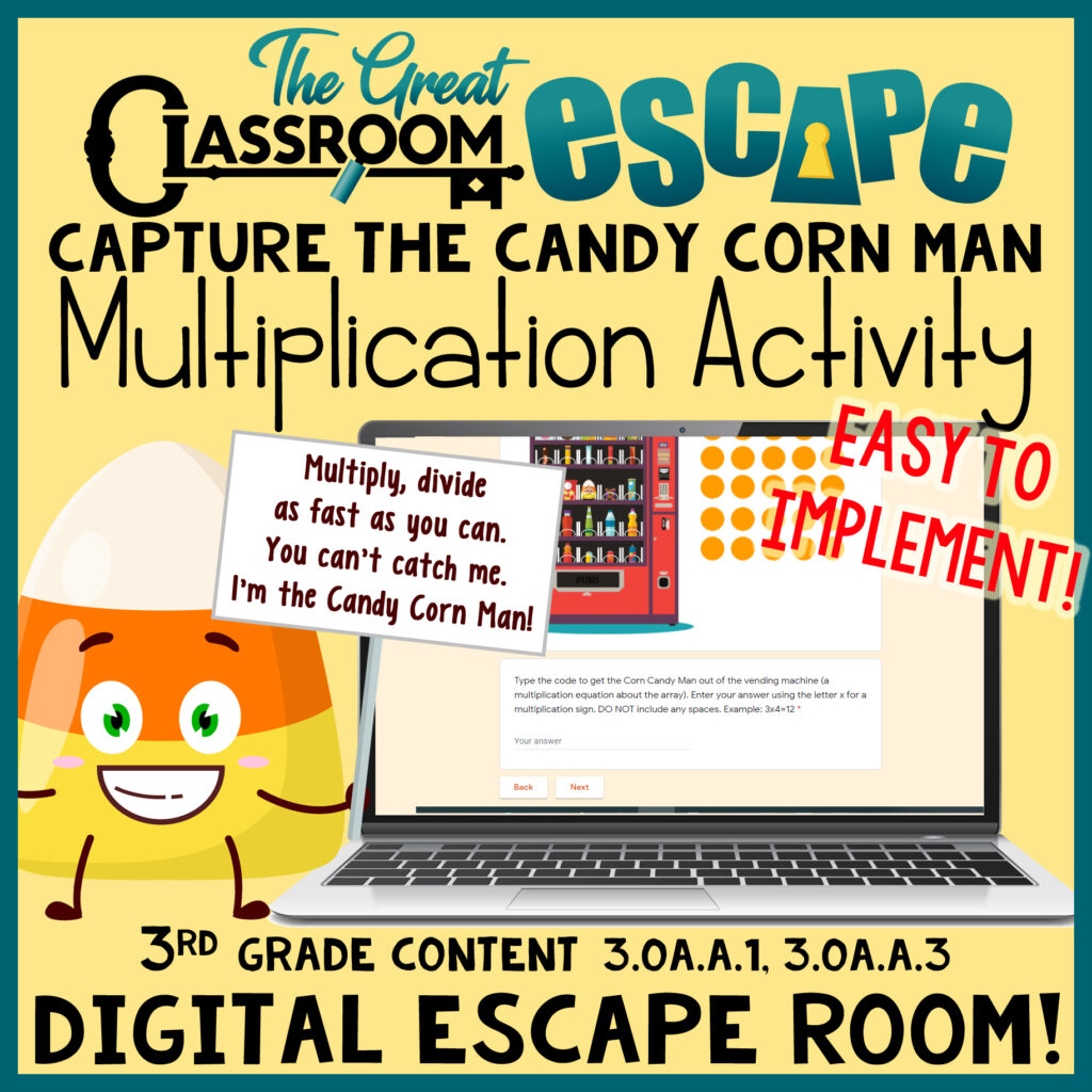 3rd Grade Halloween Math Activity Multiplication by 2, 5, and 1o ...