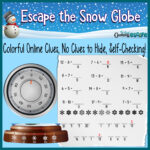 Second Grade Math Digital Escape Room Activity with a Winter Snowman ...
