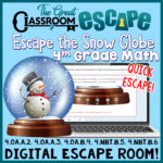 Fourth Grade Math Activity Quick Digital Escape Room Winter & Snow ...