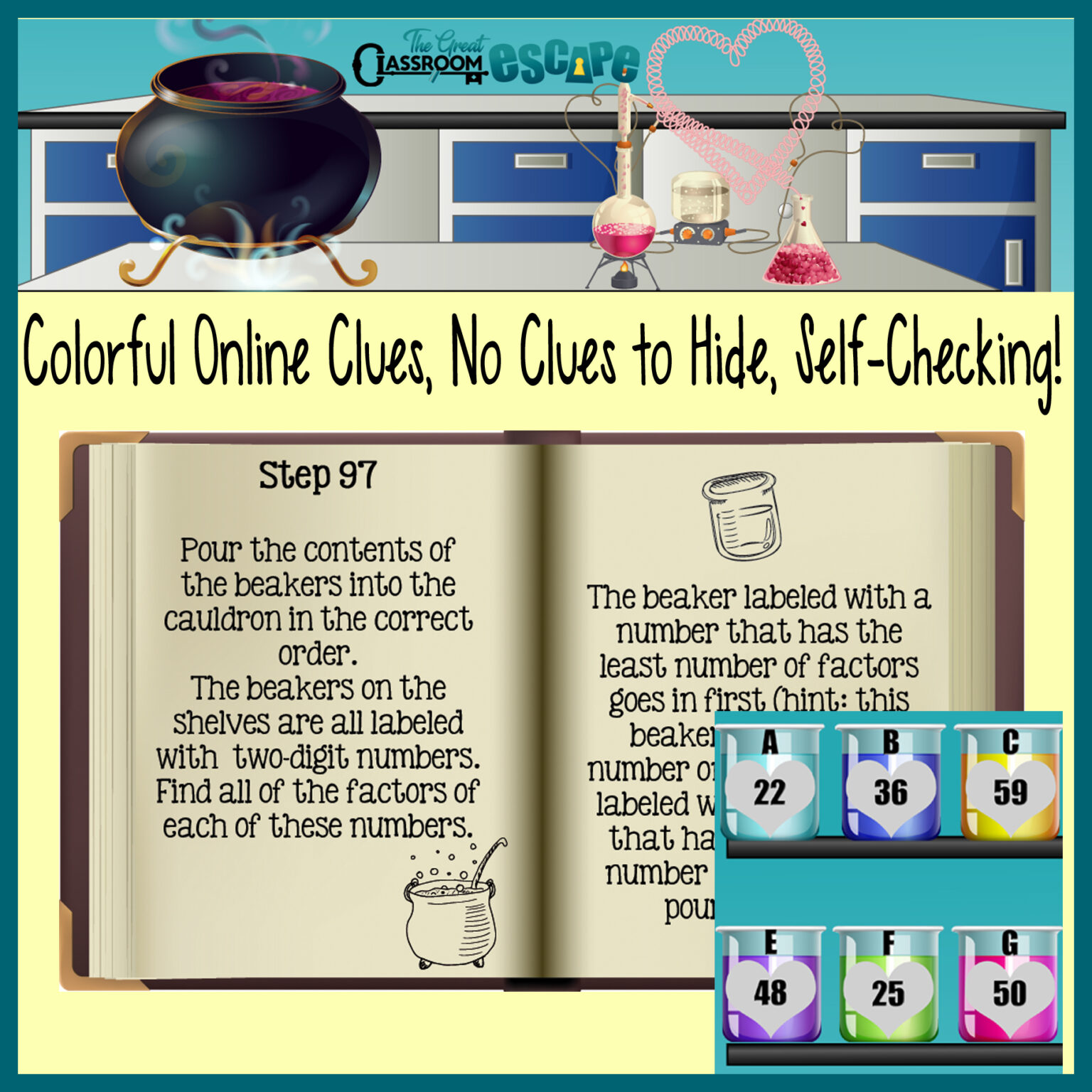 4th Grade Math Activity Digital Escape Room Brew the Love Potion ...