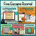 6th Grade Math Holiday & Seasonal Escape Room Bundle Standards Based ...