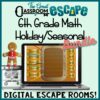 6th Grade Math Holiday & Seasonal Escape Room Bundle Standards Based ...