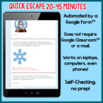 Fourth Grade Math Activity Quick Digital Escape Room Winter & Snow ...