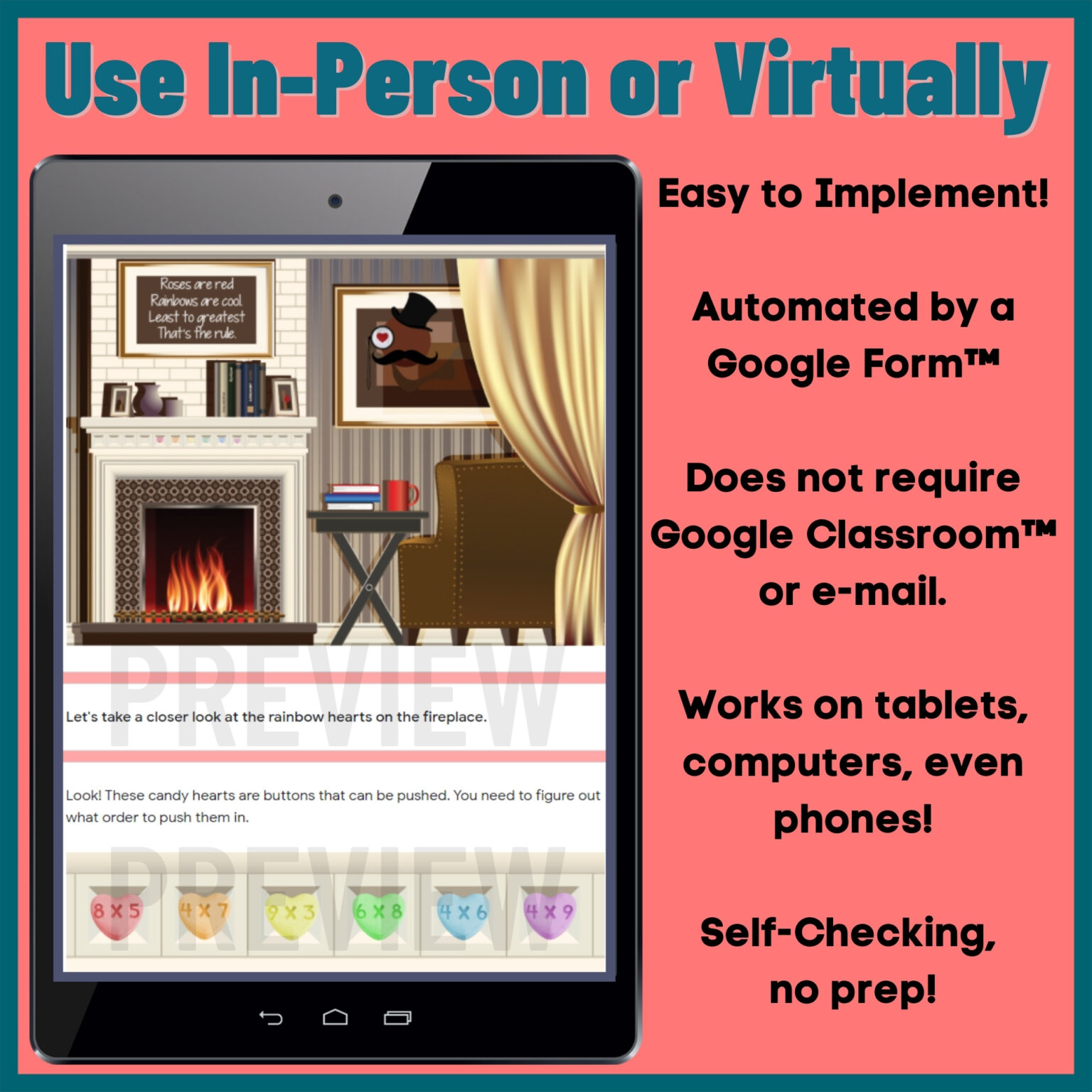 3rd Grade Valentine’s Day Math Activity Digital Escape Room – The Great ...