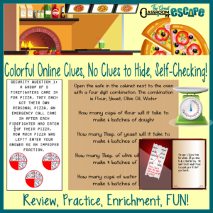 Multiplying Fractions by Whole Numbers Digital Escape Room 4th Grade ...