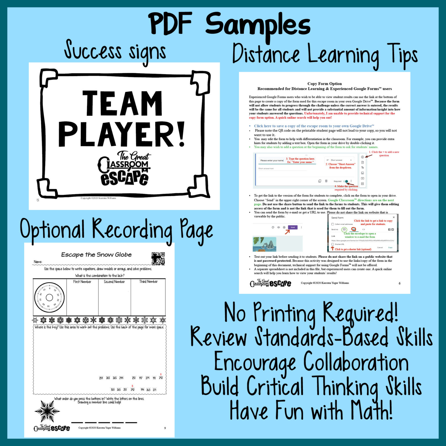 Second Grade Math Digital Escape Room Activity with a Winter Snowman ...