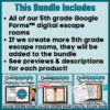 5th Grade Math Escape Room Bundle -18 Challenging and Engaging Digital ...
