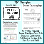 Circumference and Area of Circles Activity Digital Escape Room 7th ...