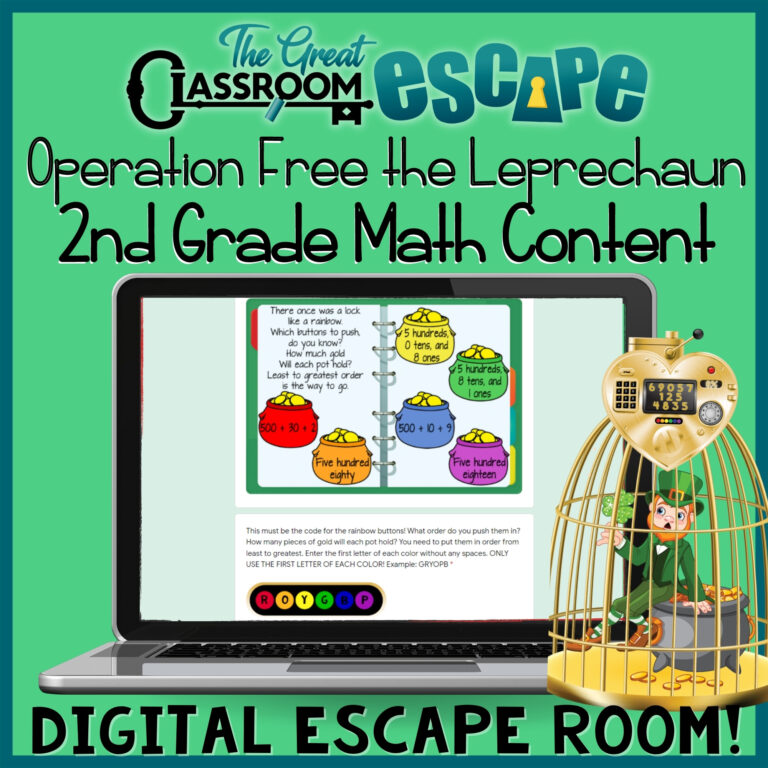 3rd Grade Math Multiplication and Division within 100 Digital Escape ...