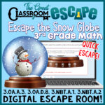 Third Grade Math Activity Winter & Snow Themed Digital Escape Room ...