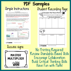 Multiplying Fractions by Whole Numbers Digital Escape Room 4th Grade ...