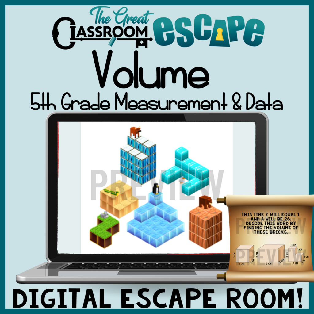 Volume of Rectangular Prisms Activity for 5th Grade Math Digital Escape ...