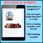 Second Grade Math Digital Escape Room Activity with a Winter Snowman ...