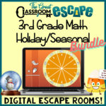 3rd Grade Math Holiday & Seasonal Digital Escape Room Bundle ...