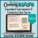 Equivalent Expressions and Combining Like Terms with Distributions 7th ...