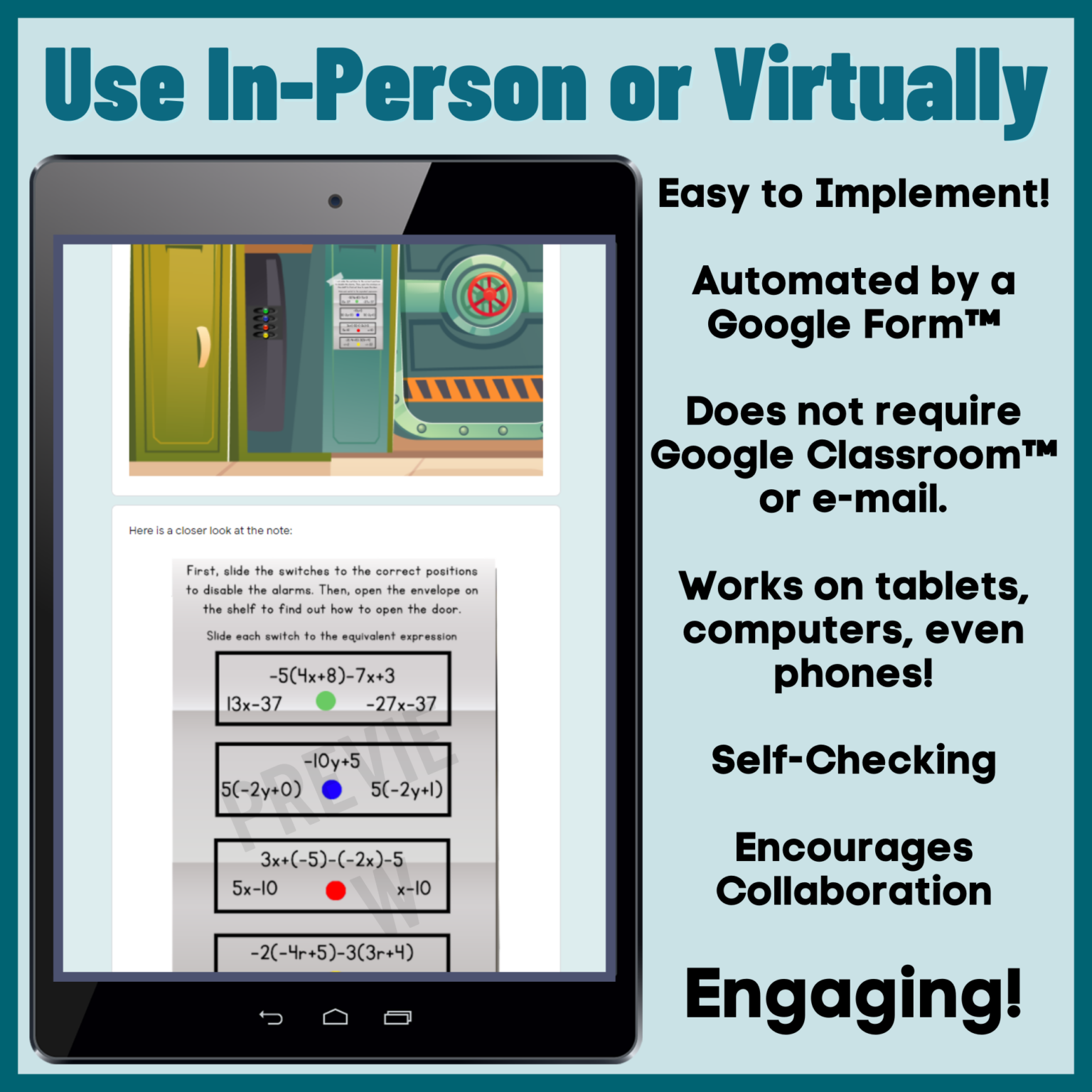 Equivalent Expressions and Combining Like Terms with Distributions 7th ...