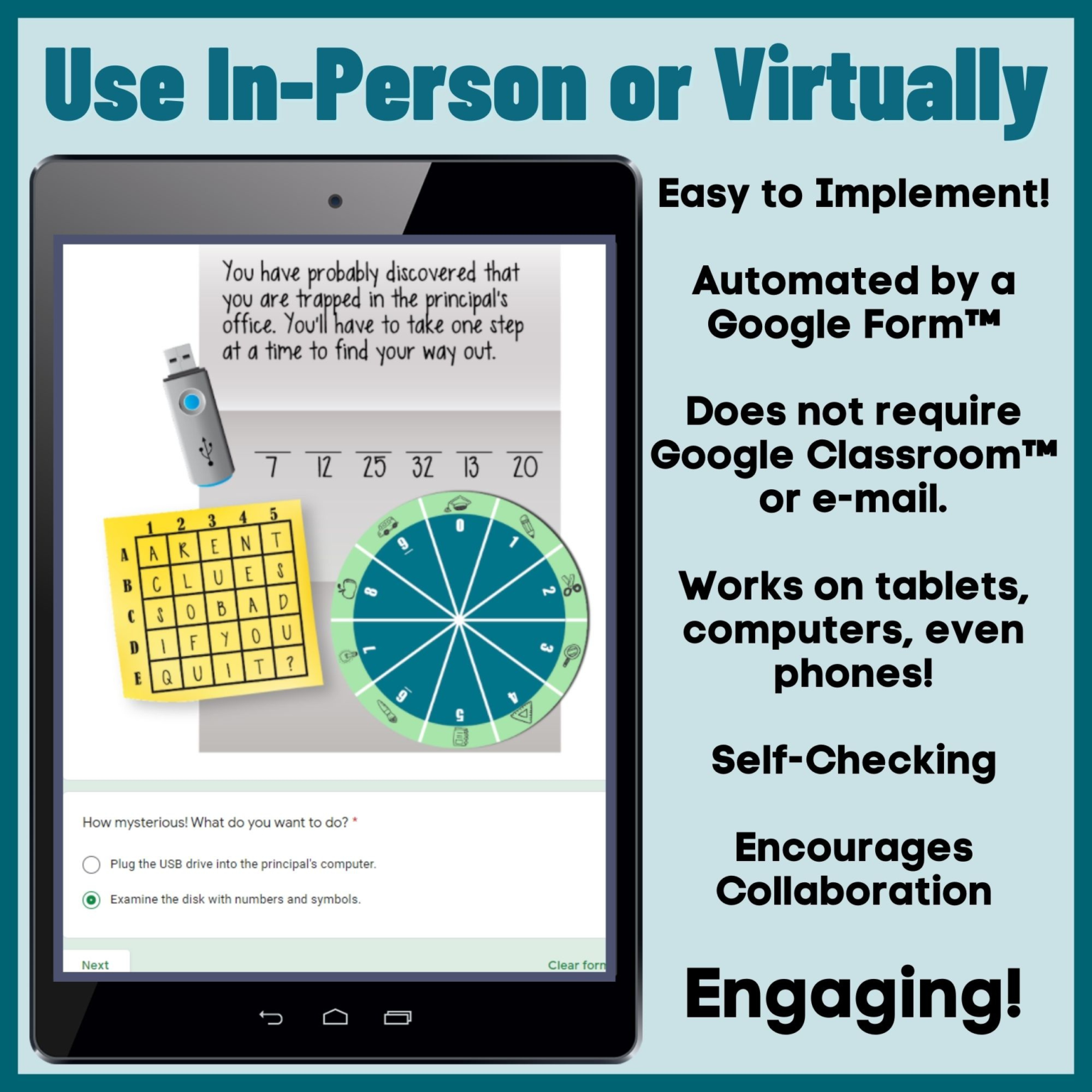 Solving One and Two Step Equations Digital Escape Room Bundle Middle ...