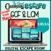 GCF and LCM Activity Digital Escape Room 6th Grade Math Standard 6.NS.B ...