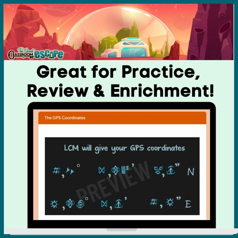 GCF and LCM Activity Digital Escape Room 6th Grade Math Standard 6.NS.B ...