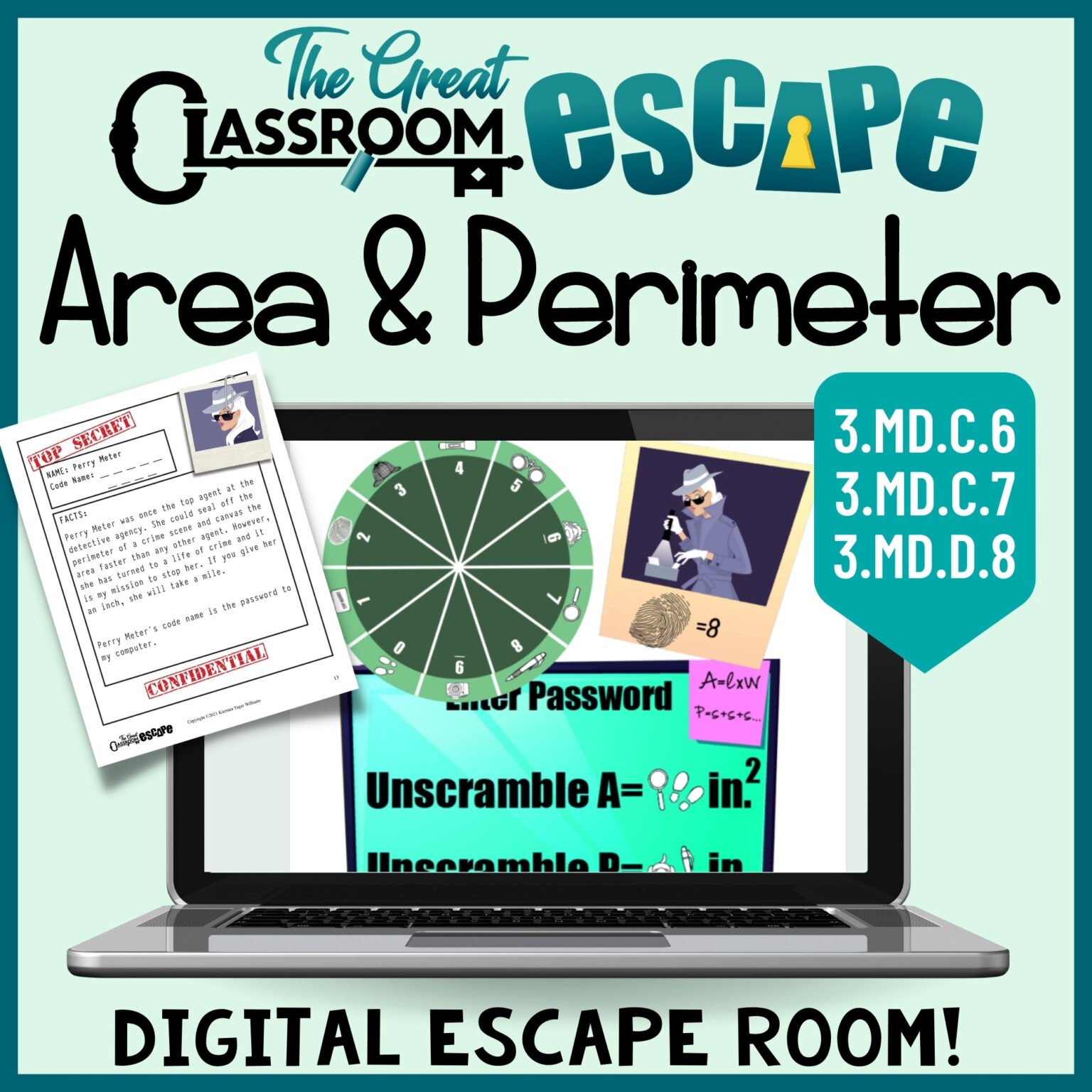 Four Quadrants of the Coordinate Plane Digital Escape Room 6th Grade ...