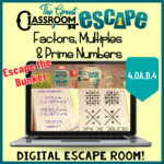 Factors, Multiples, & Prime Numbers 4th Grade Math Activity Digital ...