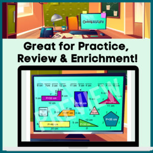 3rd Grade Math Area and Perimeter Activity Fun and Engaging Digital ...