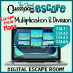 3rd Grade Math Multiplication and Division within 100 Digital Escape ...
