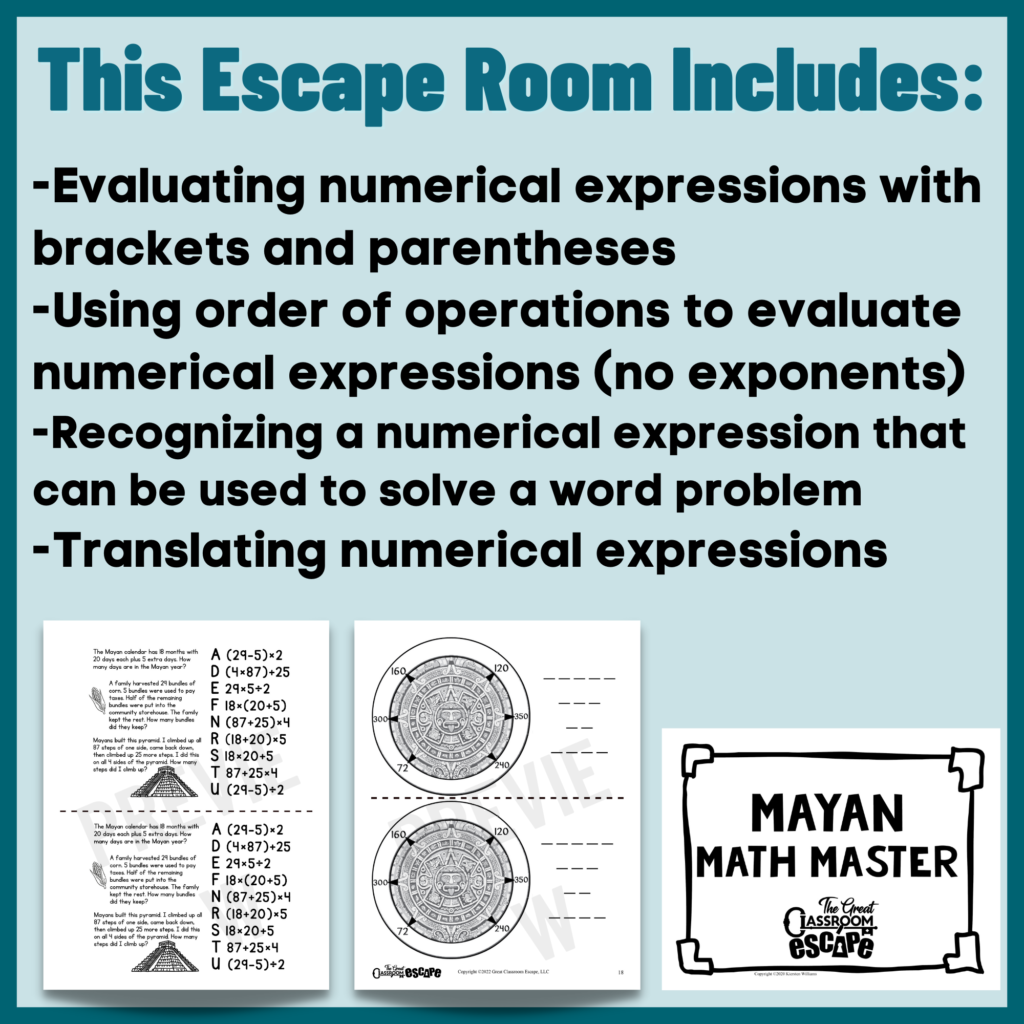 Evaluating and Interpreting Numerical Expressions 5th Grade Math ...