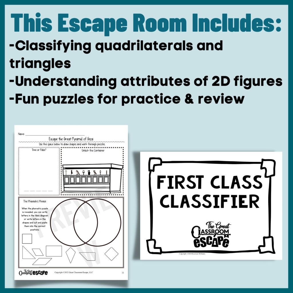 Fifth Grade Geometry Classifying Two-Dimensional Shapes & Attributes of ...