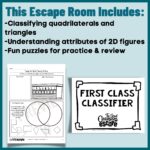 Fifth Grade Geometry Classifying Two-Dimensional Shapes & Attributes of ...