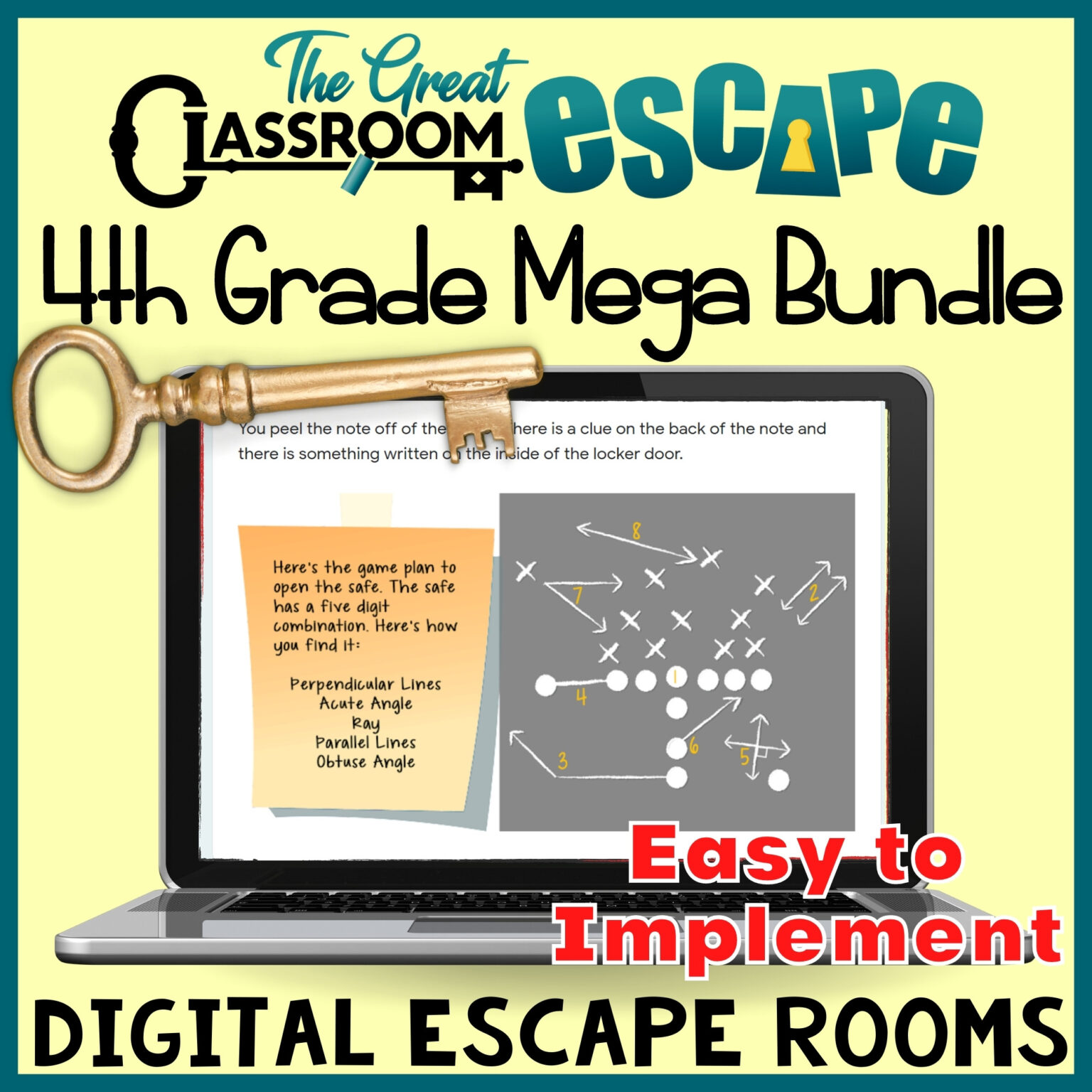 Fourth Grade Math Digital Escape Room Bundle – The Great Classroom Escape