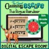 5th Grade Christmas Math Activity Digital Escape Room Adding Fractions ...