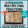 Fraction Multiplication Digital Escape Room Activity 5th Grade Math ...