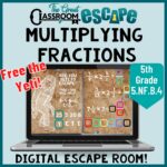 Fraction Multiplication Digital Escape Room Activity 5th Grade Math ...