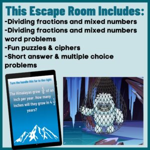Fraction Multiplication Digital Escape Room Activity 5th Grade Math ...
