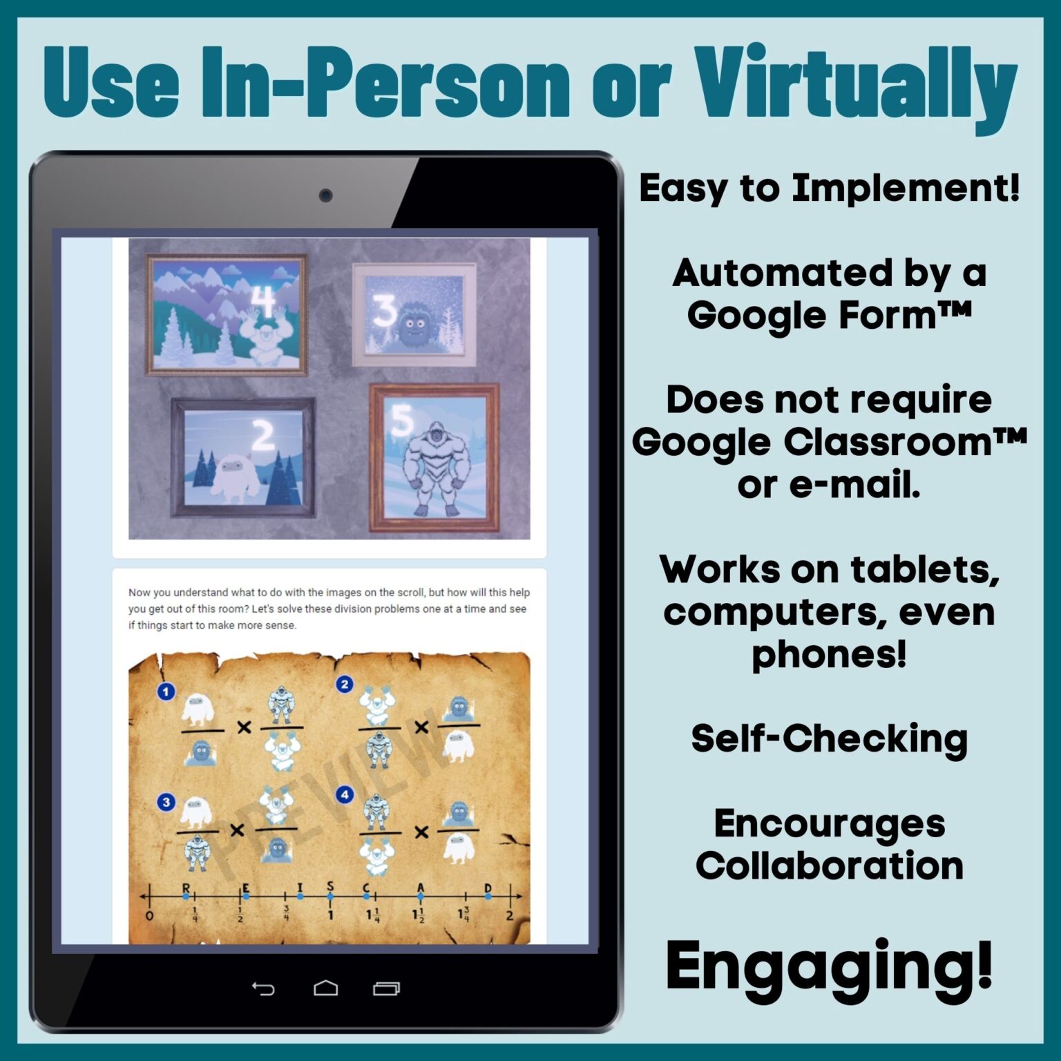 Fraction Multiplication Digital Escape Room Activity 5th Grade Math ...